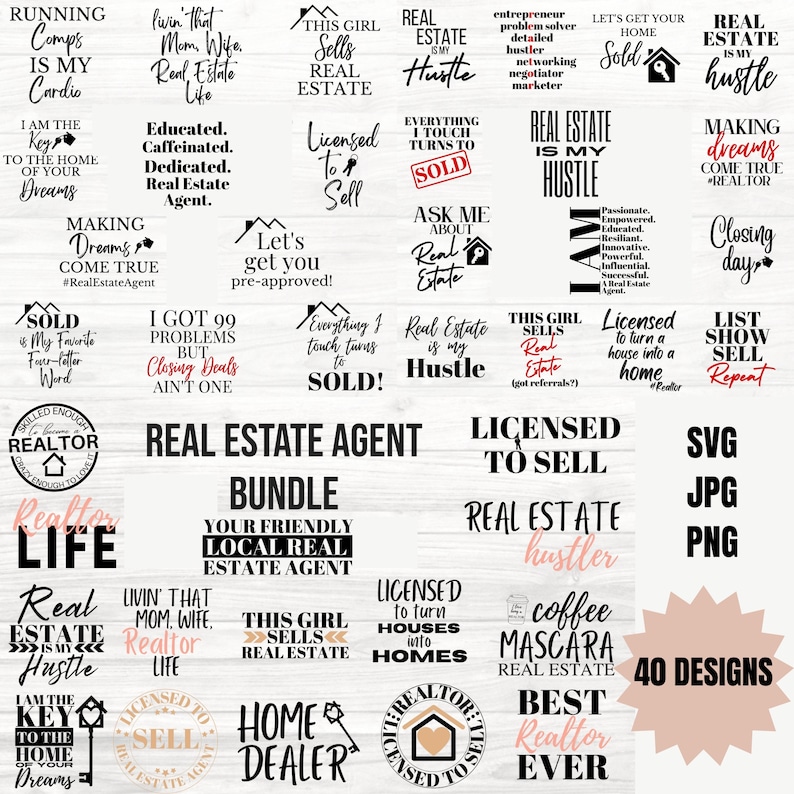 Real Estate Bundle | Best Realtor Ever | Realtor Sayings | Funny ...