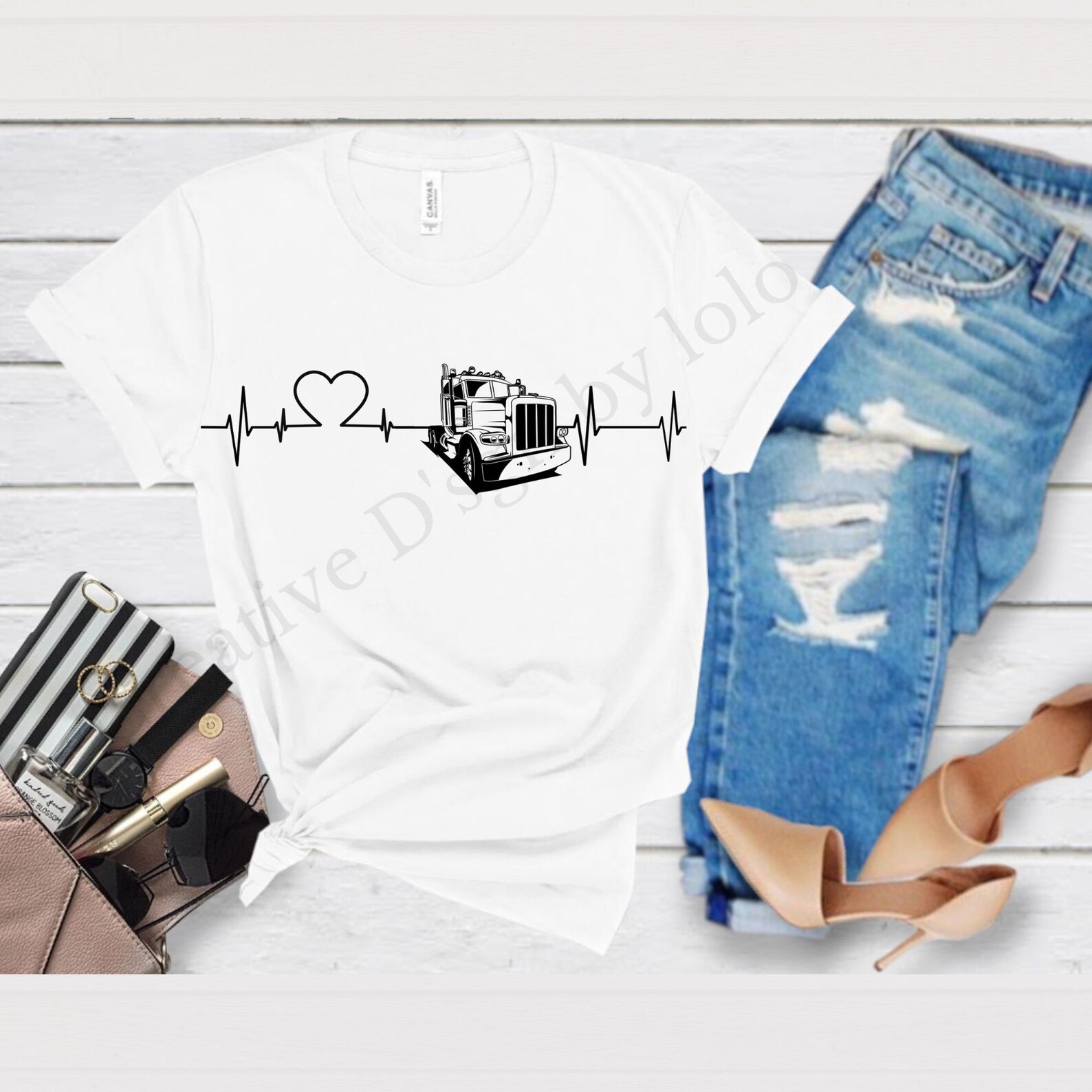 Truck Driver's Heartbeat Bundle | Trucker's Heartbeat | Truck Driver ...