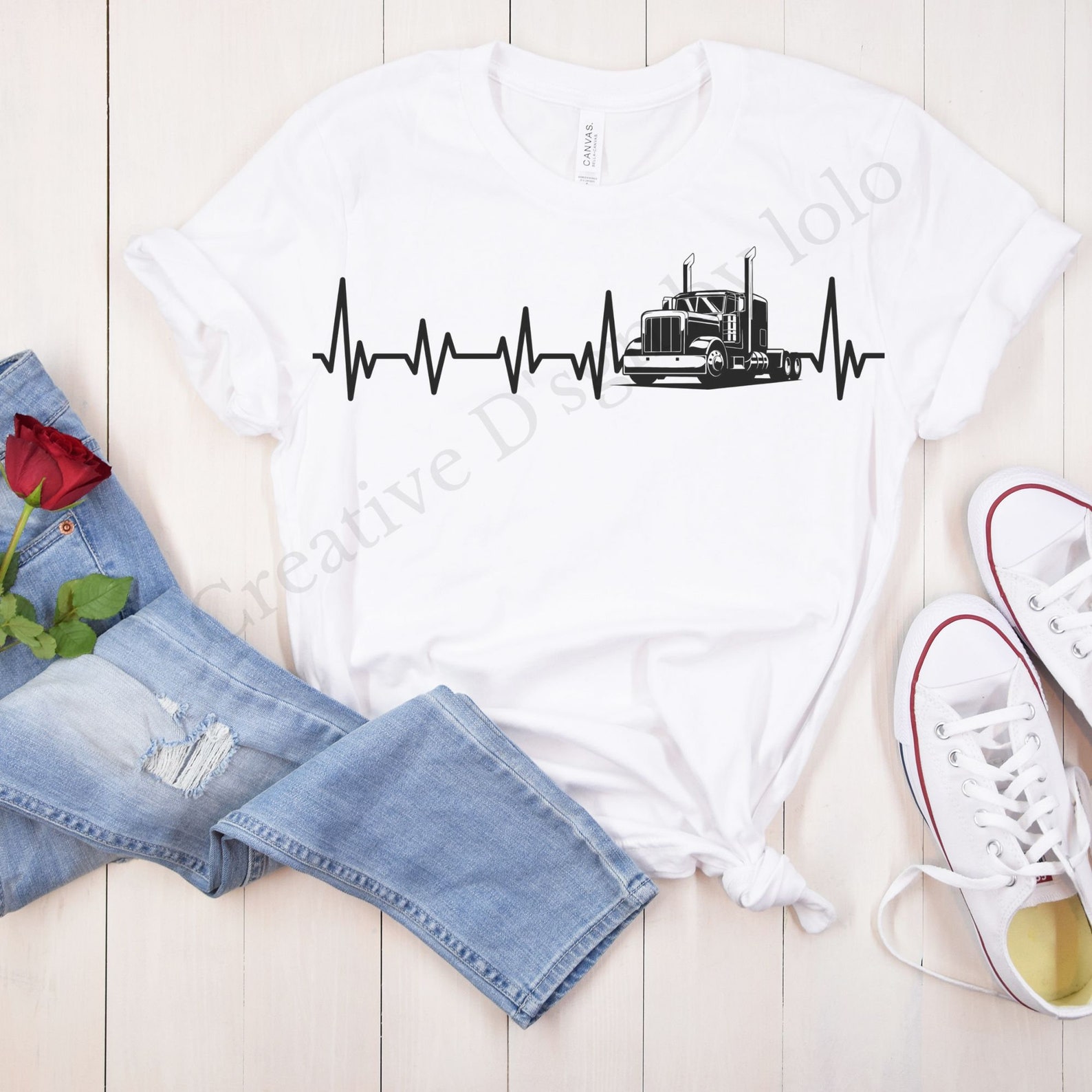Truck Driver's Heartbeat Bundle | Trucker's Heartbeat | Truck Driver ...