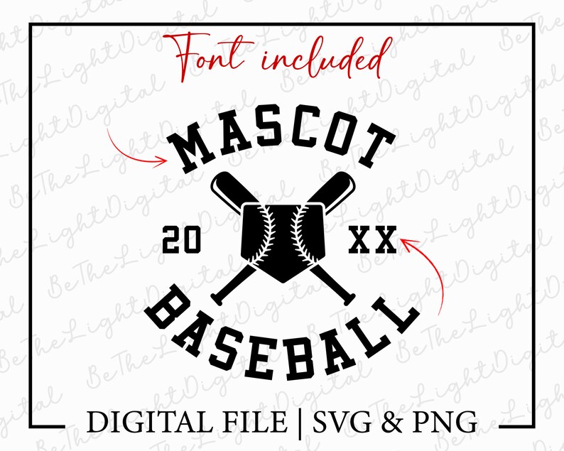 Mascot Svg, Baseball Base Svg, Arched Svg, Baseball Svg, Digital ...