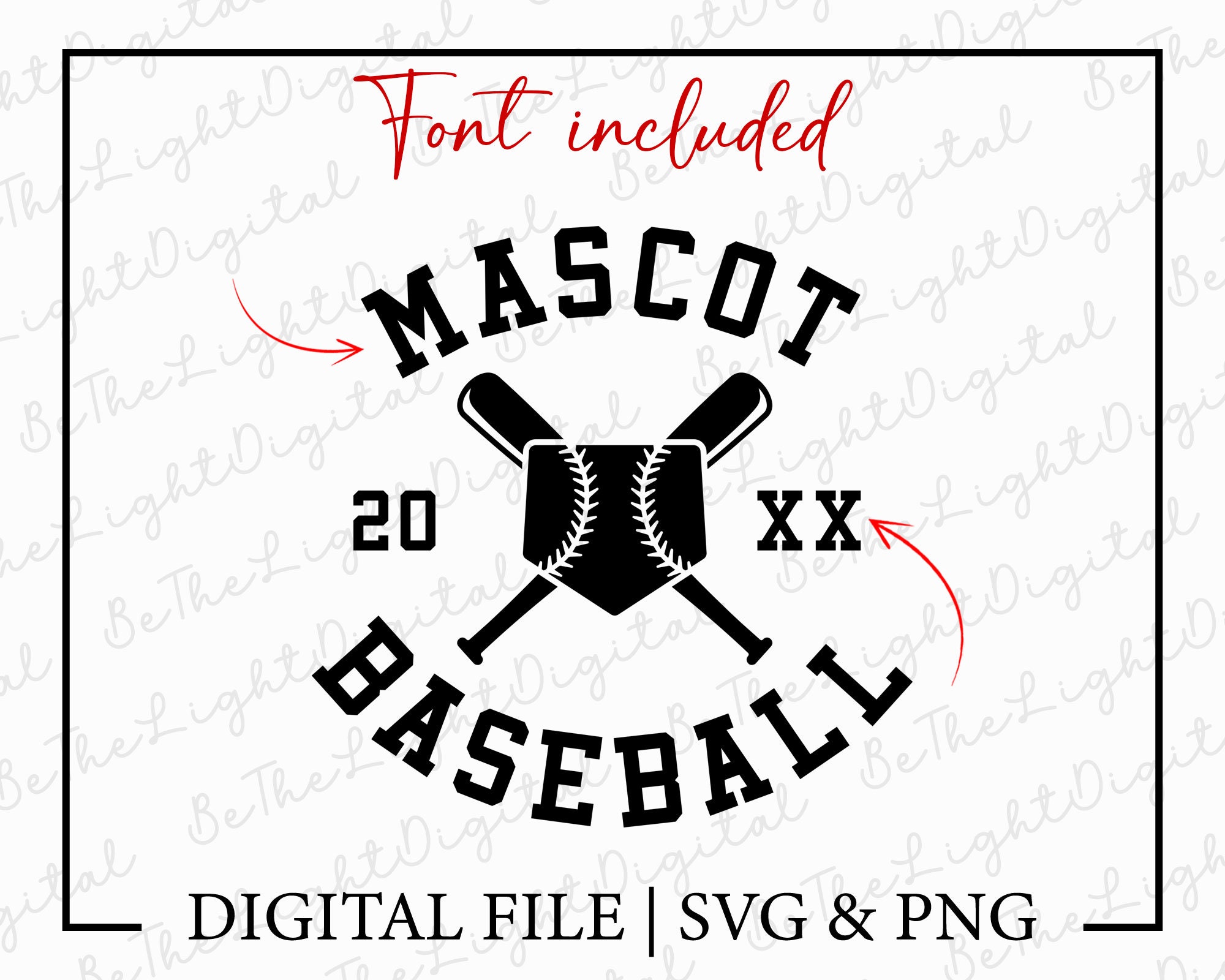 Mascot Svg, Baseball Base Svg, Arched Svg, Baseball Svg, Digital ...