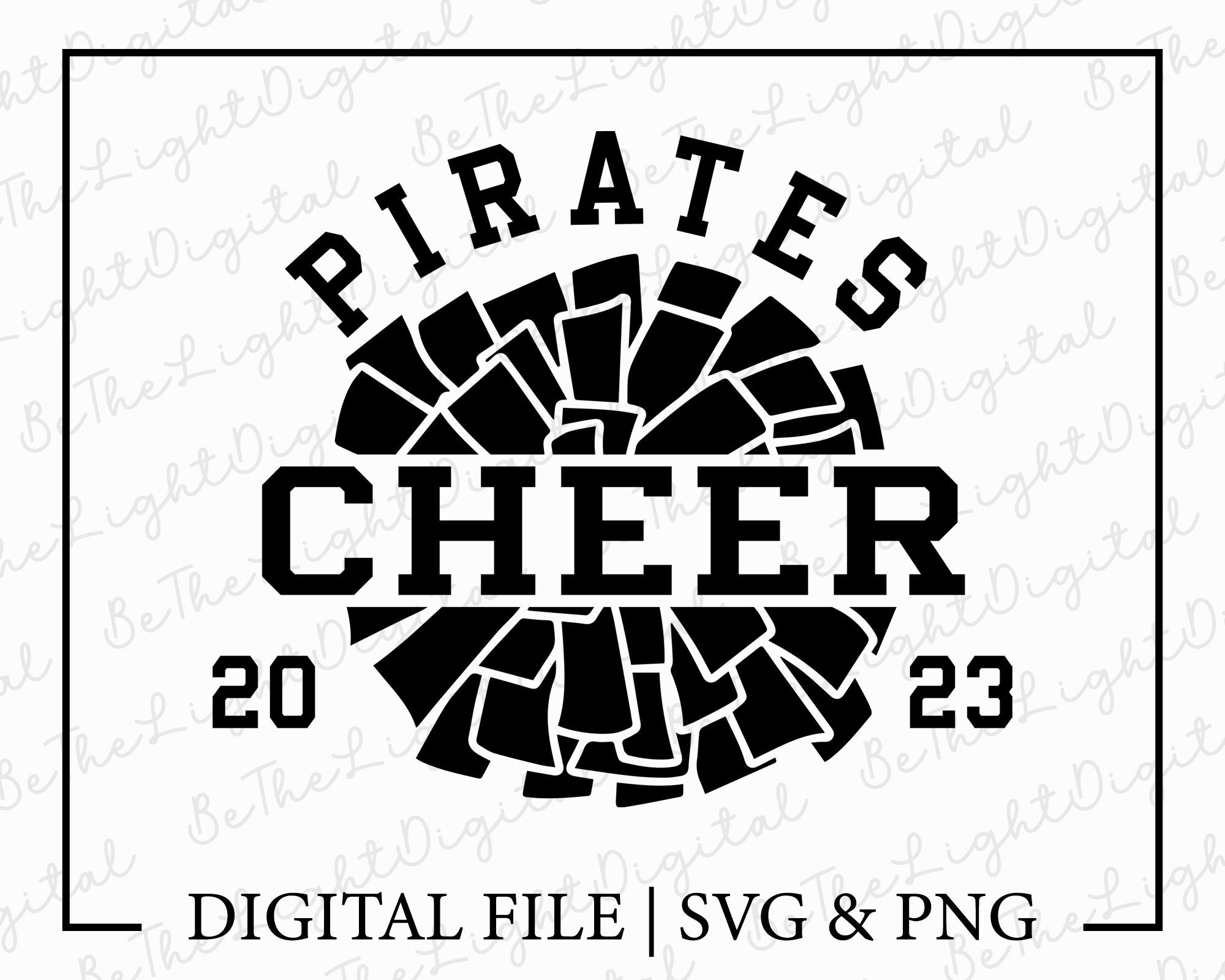 Cheer Pirates 2023 Svg, Pom Pom Svg, Printables, Cheerleader Svg ...