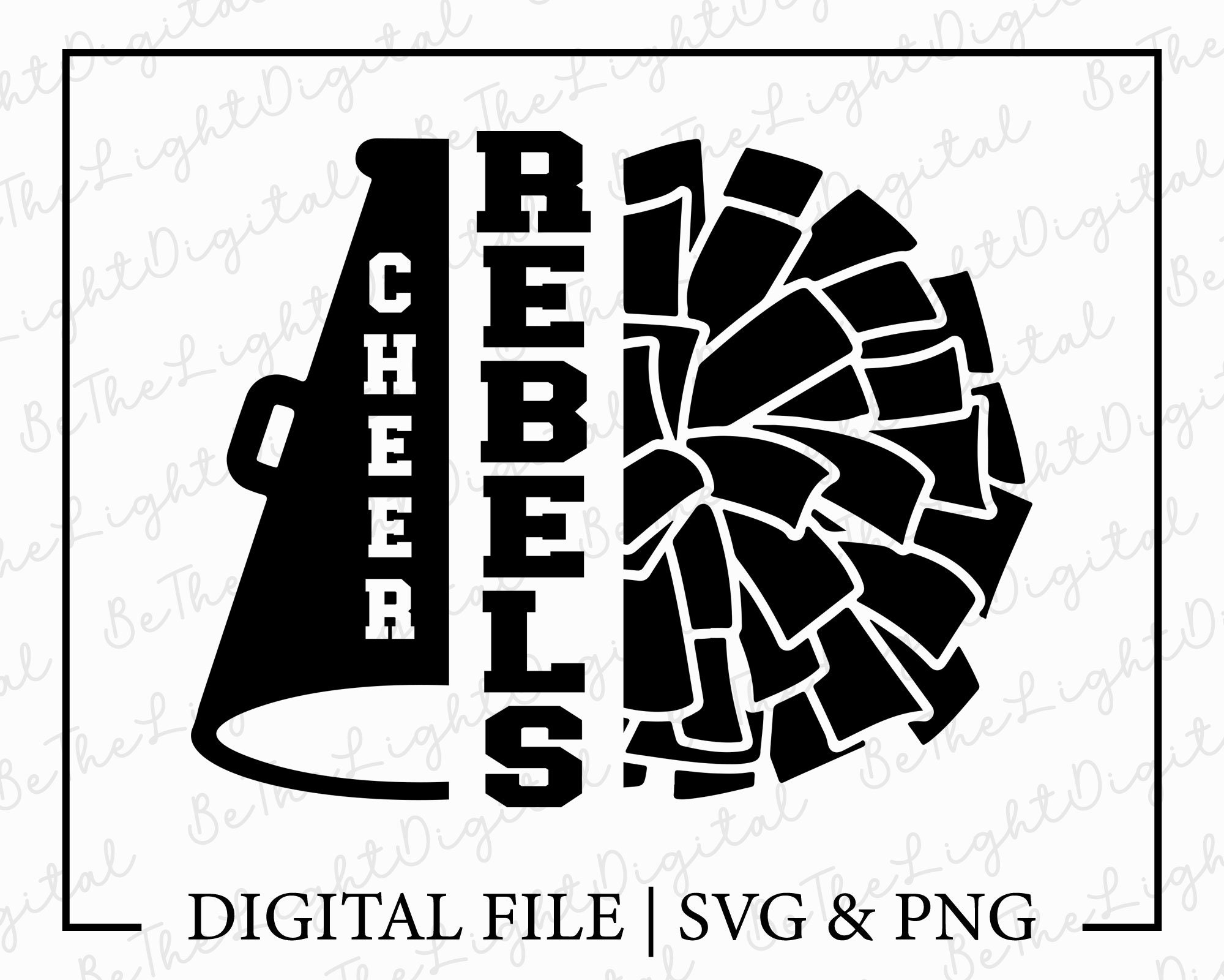 Cheer Rebels Svg, Pom Pom Svg, Printables, Cheerleader Svg, Team Name ...
