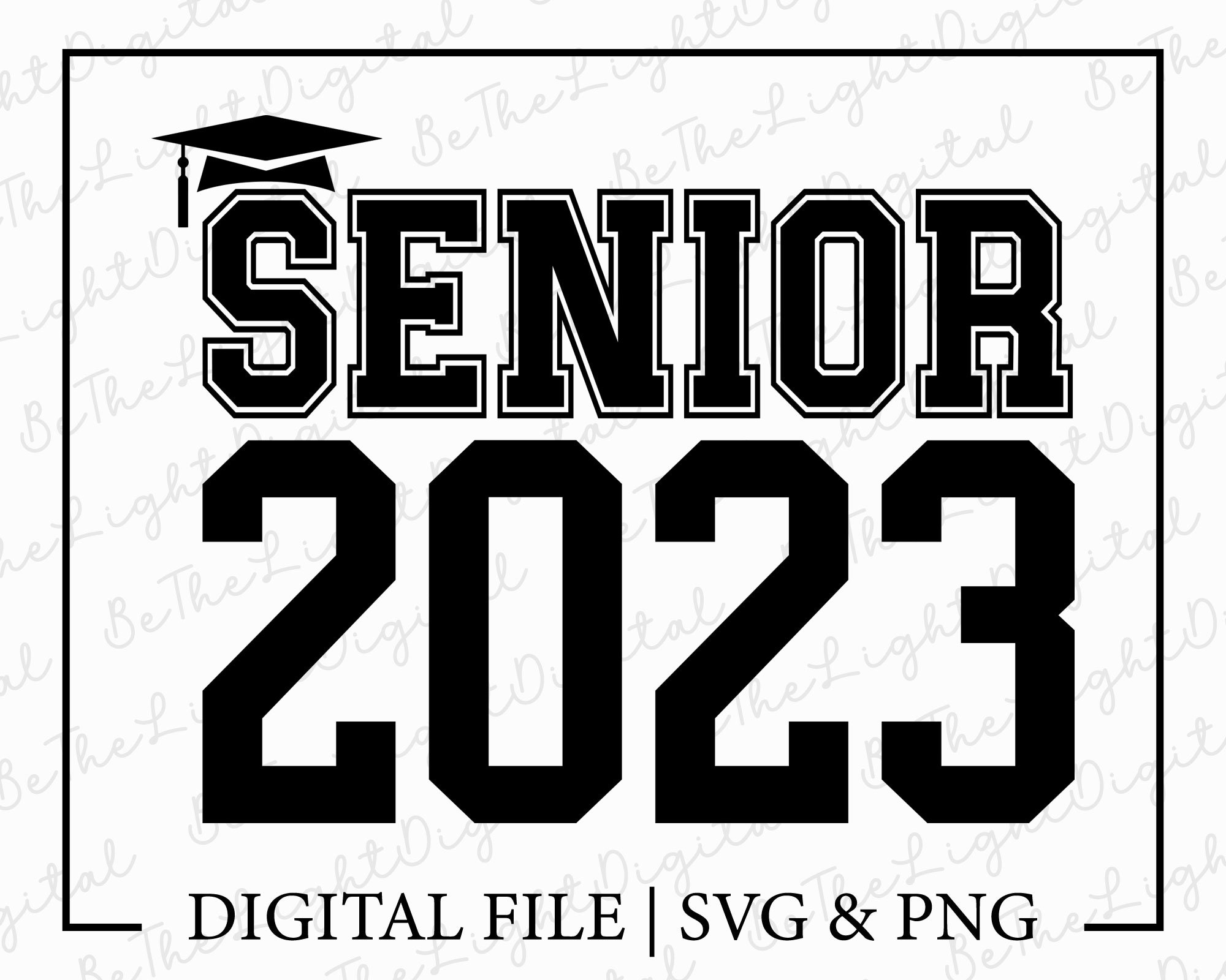 Senior 2023 Svg, Graduation Svg, Varsity Font Svg, 2023 Svg, Digital ...