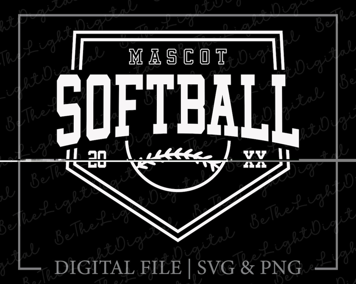Softball Svg Mascot Svg Custom Svg Softball Base Svg - Etsy