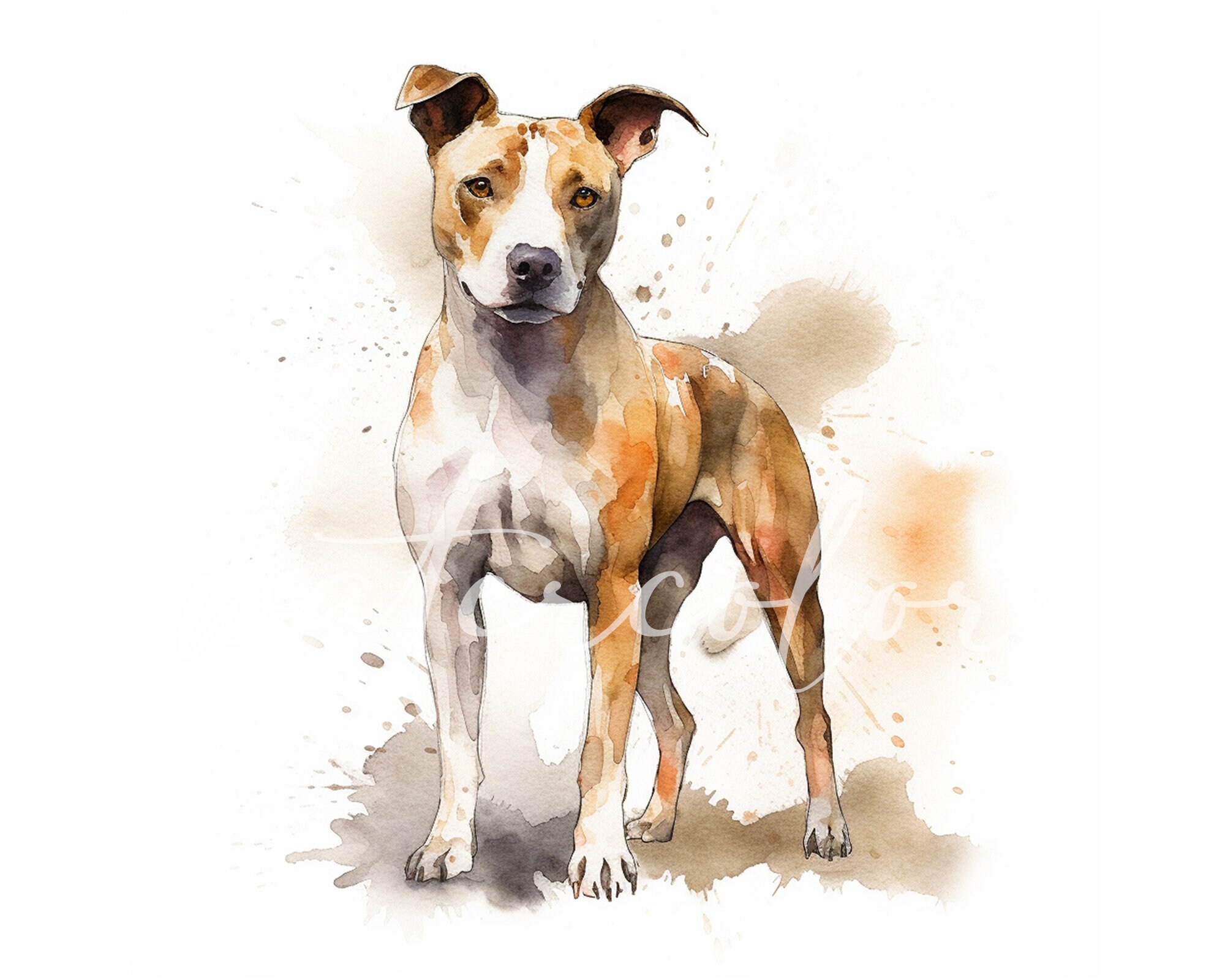Watercolor Pitsky Clipart, 12 High Quality Jpgs, Dog Clipart, Card ...