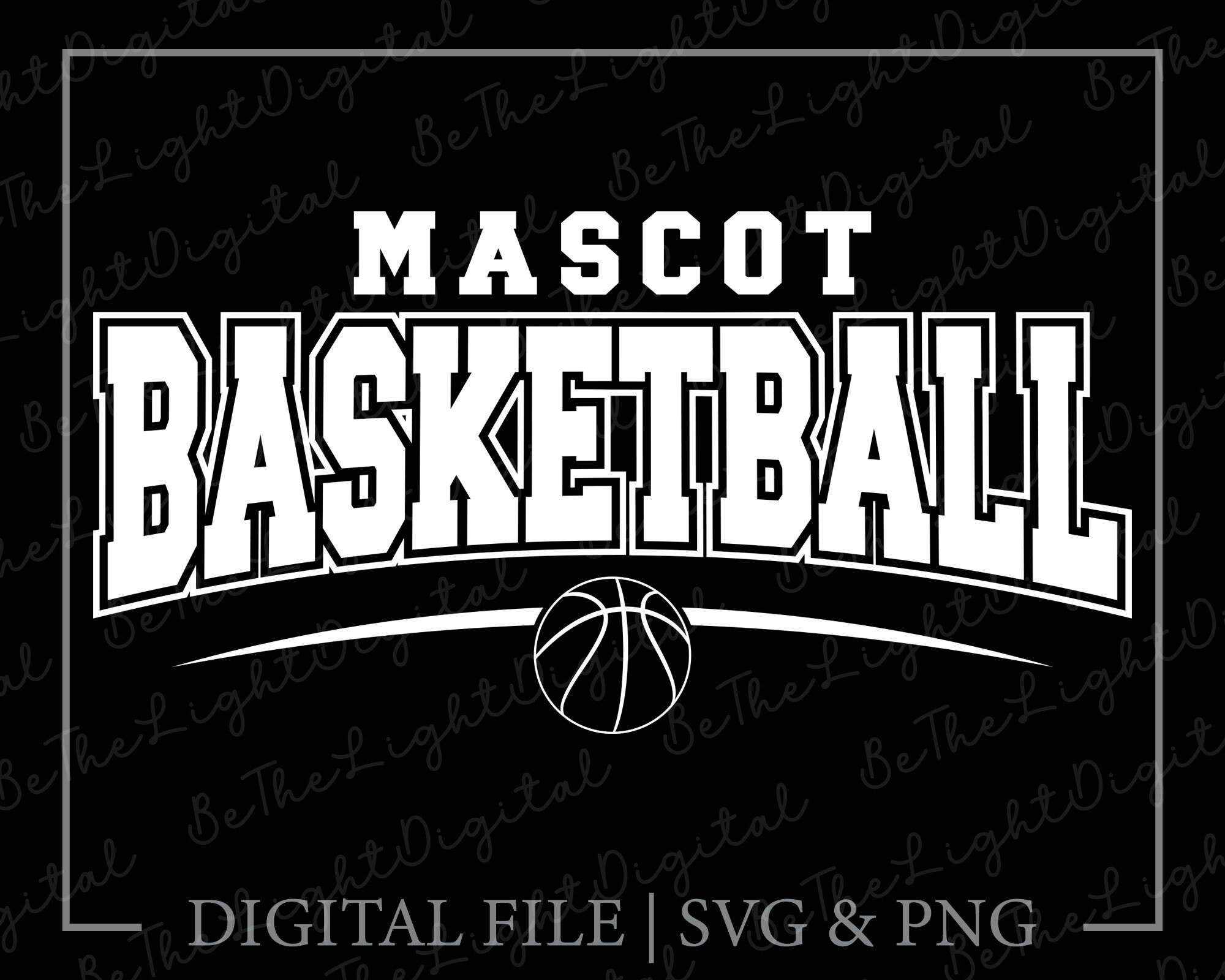 Basketball Mascot Svg, Team Name Svg, Custom Basketball Svg, Digital ...