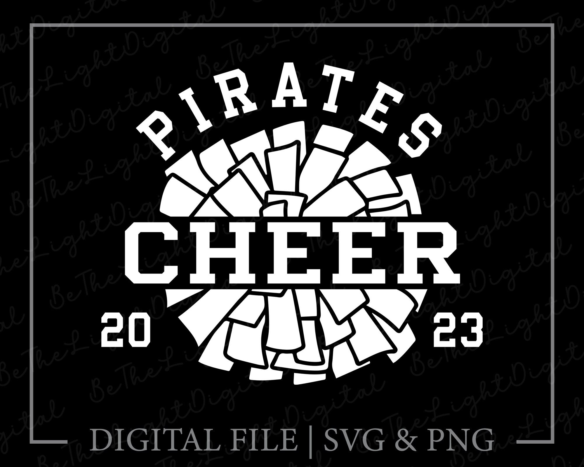 Cheer Pirates 2023 Svg, Pom Pom Svg, Printables, Cheerleader Svg ...