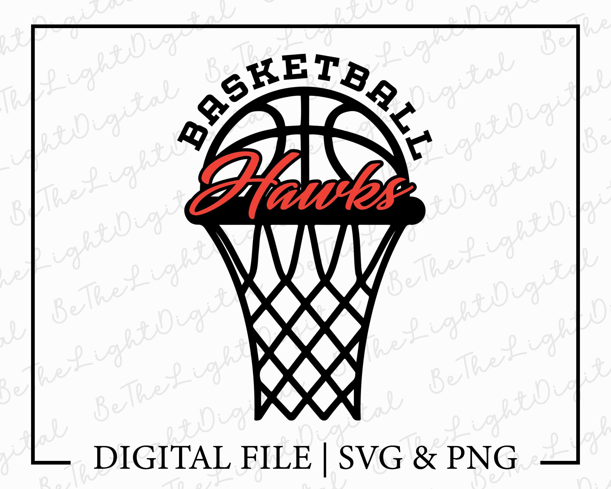 Hawks Basketball Svg, Hoop Svg, Team Name Svg, Sports Svg, Digital ...