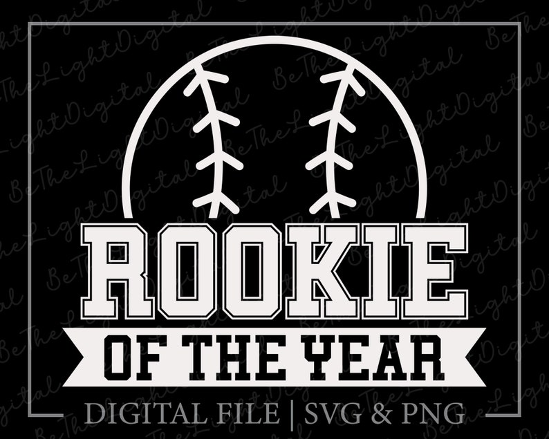 Rookie of the Year Svg, Baseball Svg, Digital Download, Baseball Family ...
