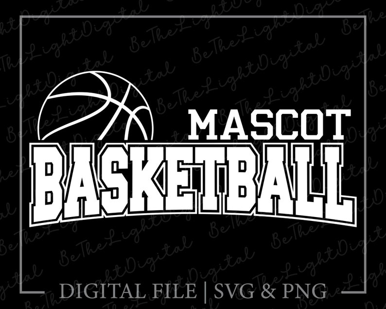 Basketball Mascot Svg Custom Basketball Svg Digital - Etsy