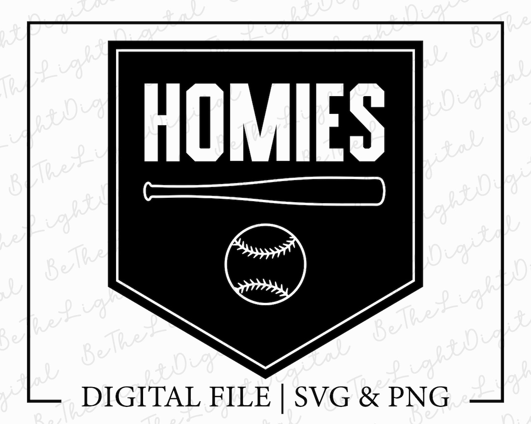 Homies Svg, Baseball Base Svg, Sports Svg, Baseball Bat Svg, Digital ...