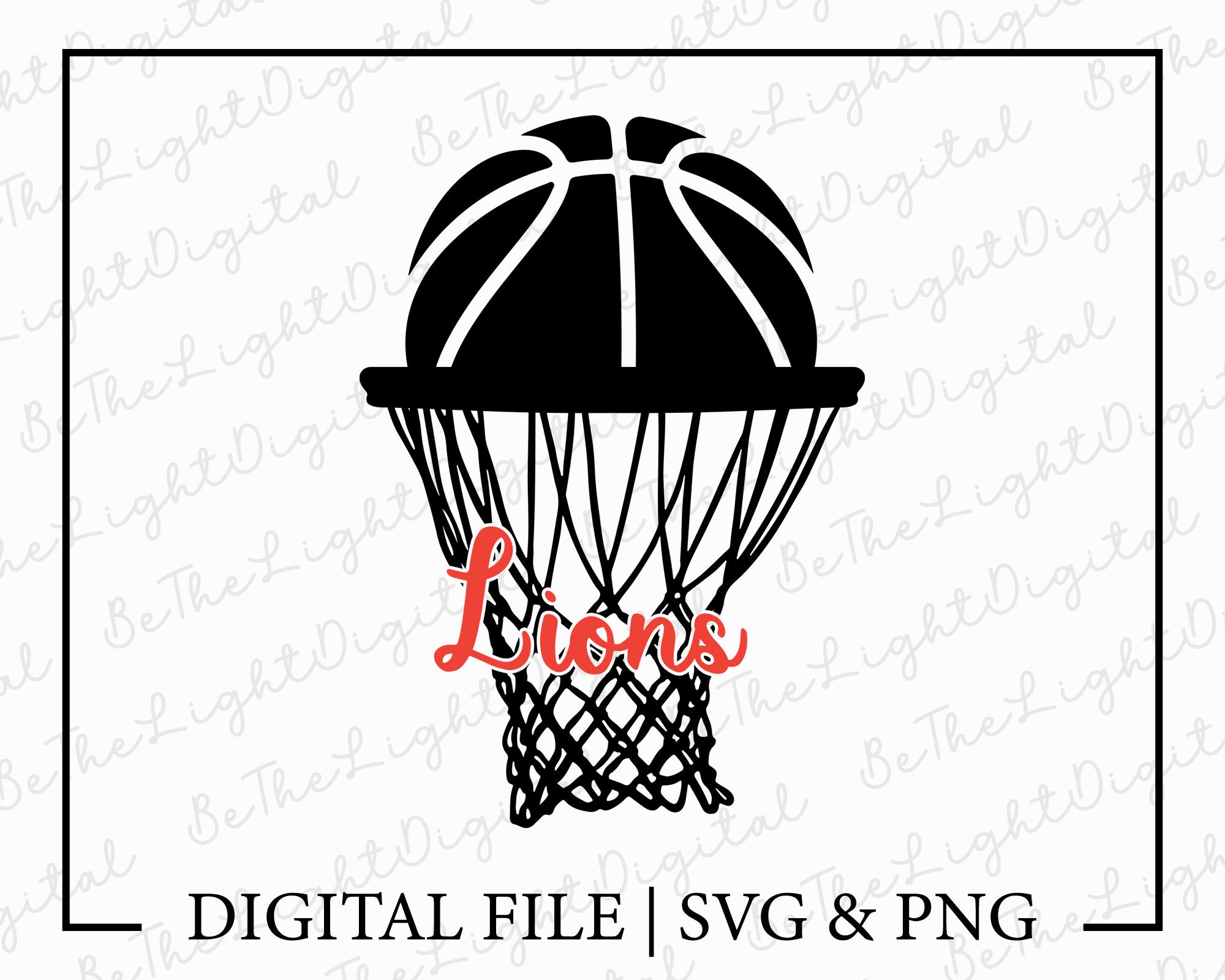 Lions Basketball Svg, Basketball Hoop Svg, Team Name Svg, Sports Svg ...