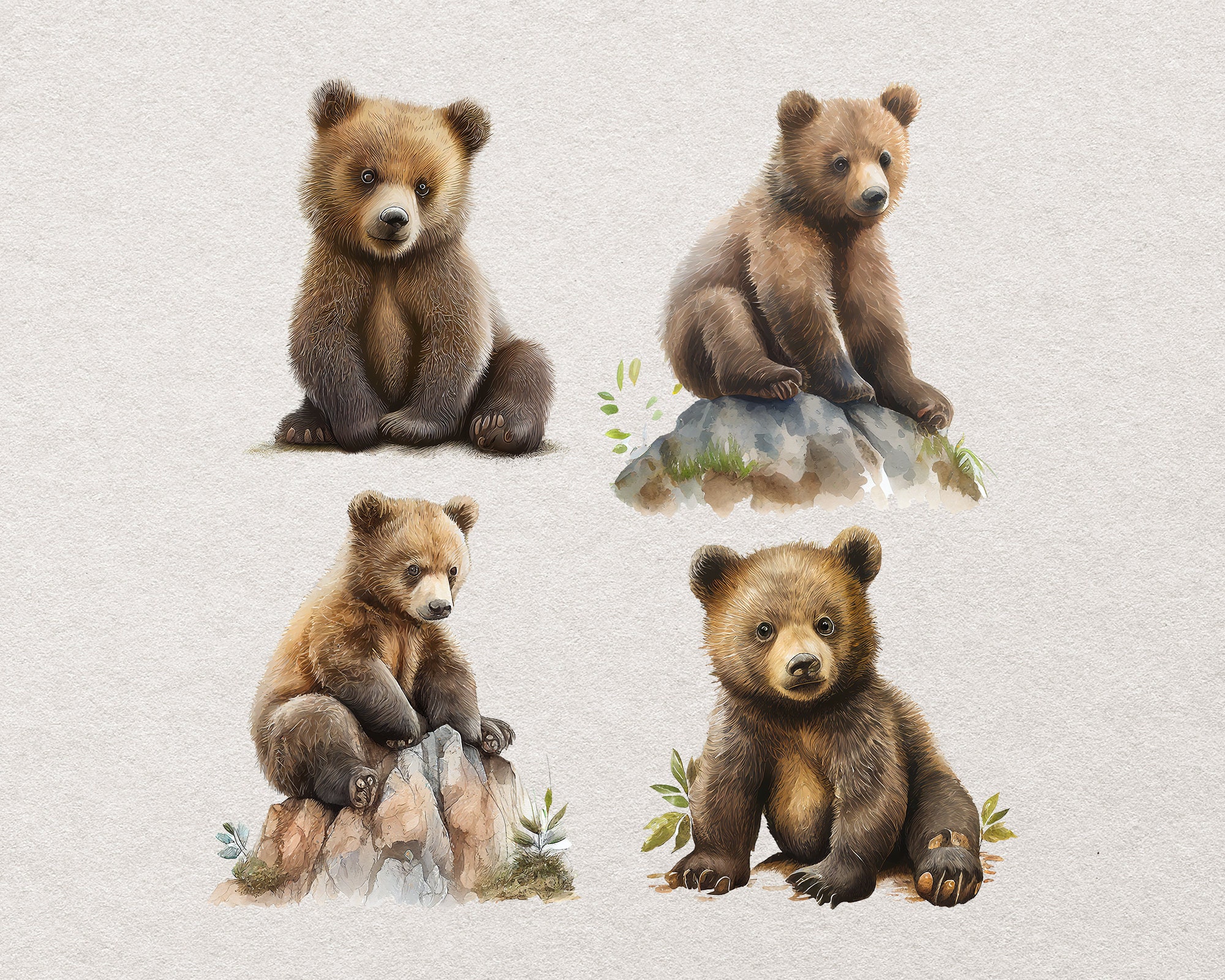 Watercolor Bear Png Bear Png Bear Art Colorful Bear Png Ai - Etsy