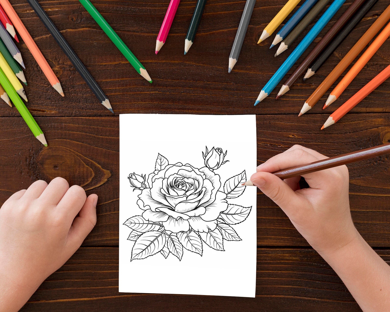 40 Flower Coloring Page, Outline Coloring Page, Fantasy Coloring Page ...