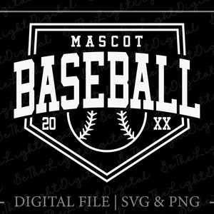 Mascot Svg, Personalized Svg, Baseball Svg, Custom Svg, Digital ...