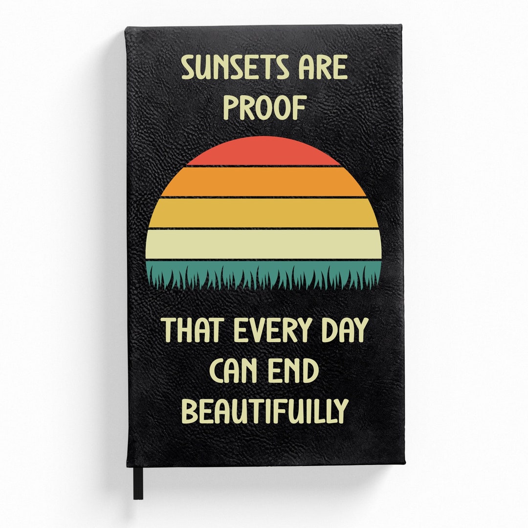 Sunset Journal - Faux Leather Journal - Daily Beauty Notebook - 112 ...