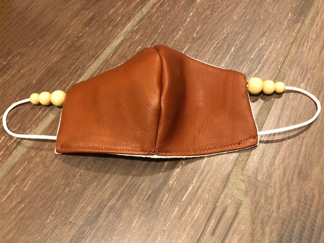 Custom Leather Face Masks Available With Wood or Pearl Embellishments ...