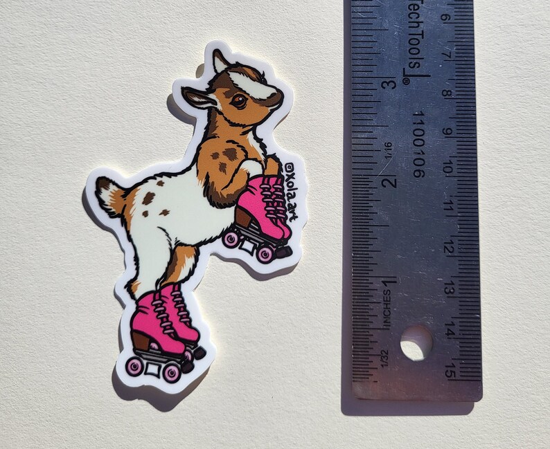 Baby Goat Rollerskate Sticker, Rollerskate Goat, Rollerskate Sticker ...