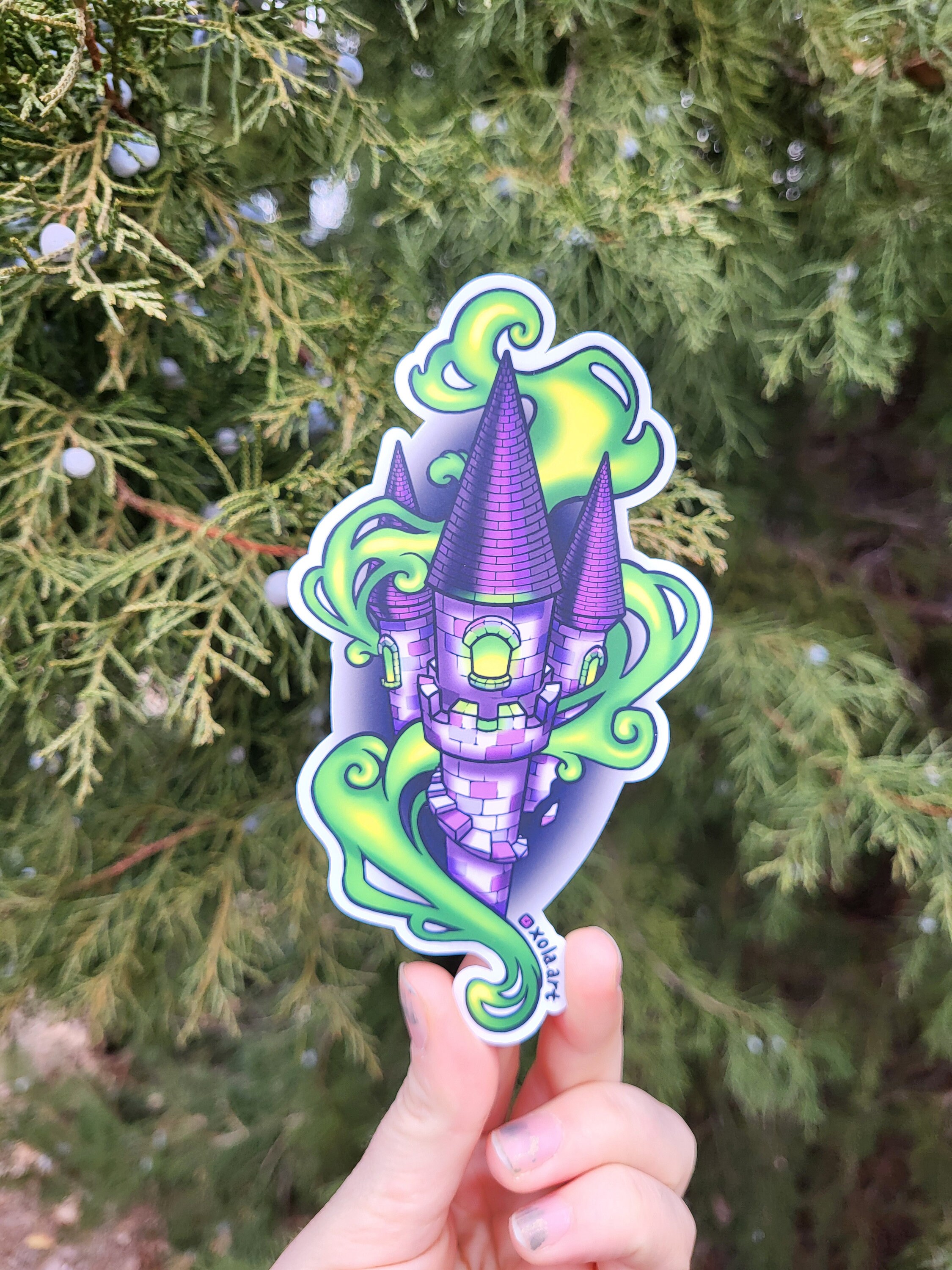 Castle Sticker, Fantasy Castle, Tattoo Castle Flash, Fantasy Sticker ...