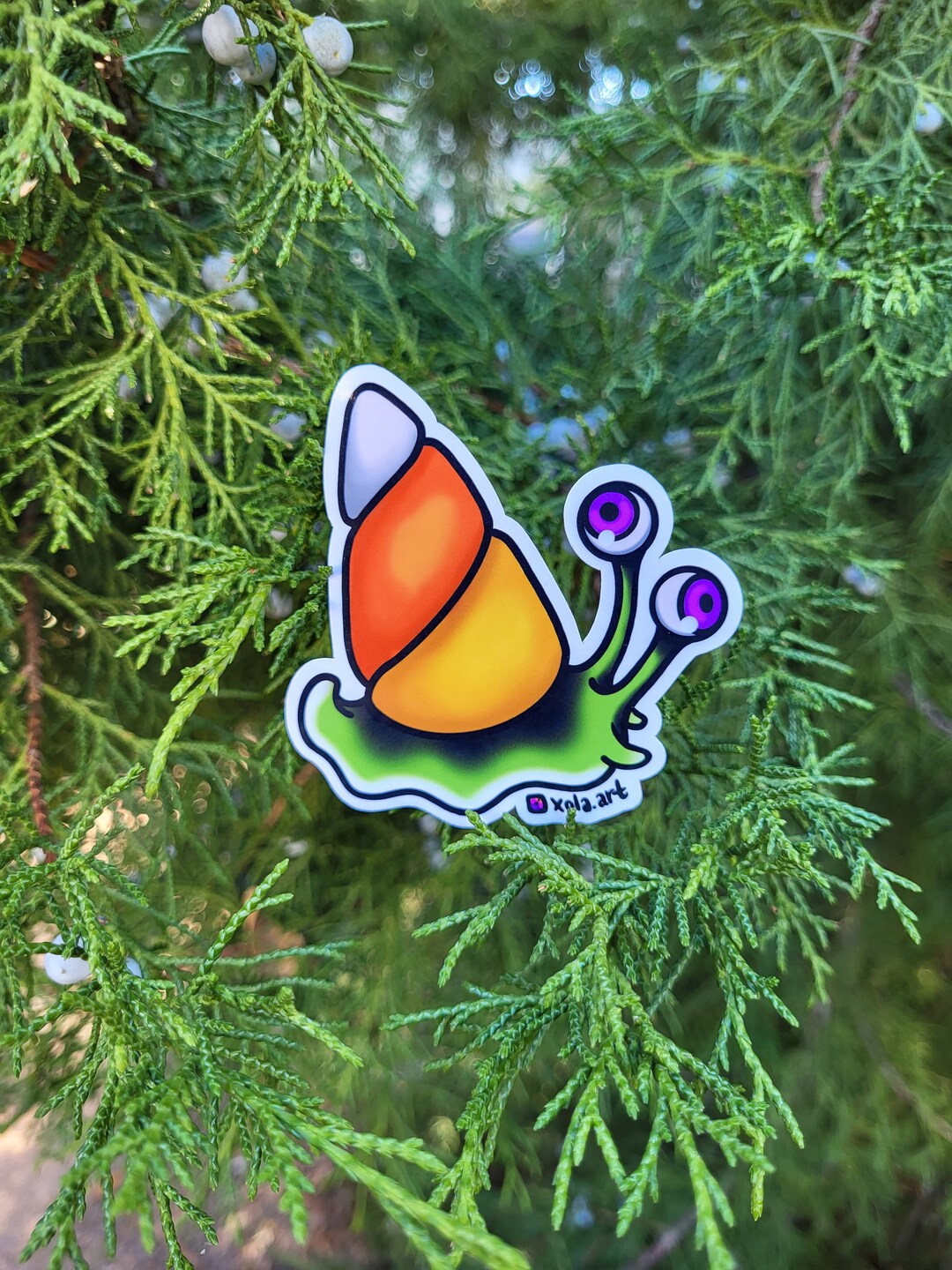 Candy Corn Snail, Halloween Snail Sticker, Halloween Sticker - Etsy