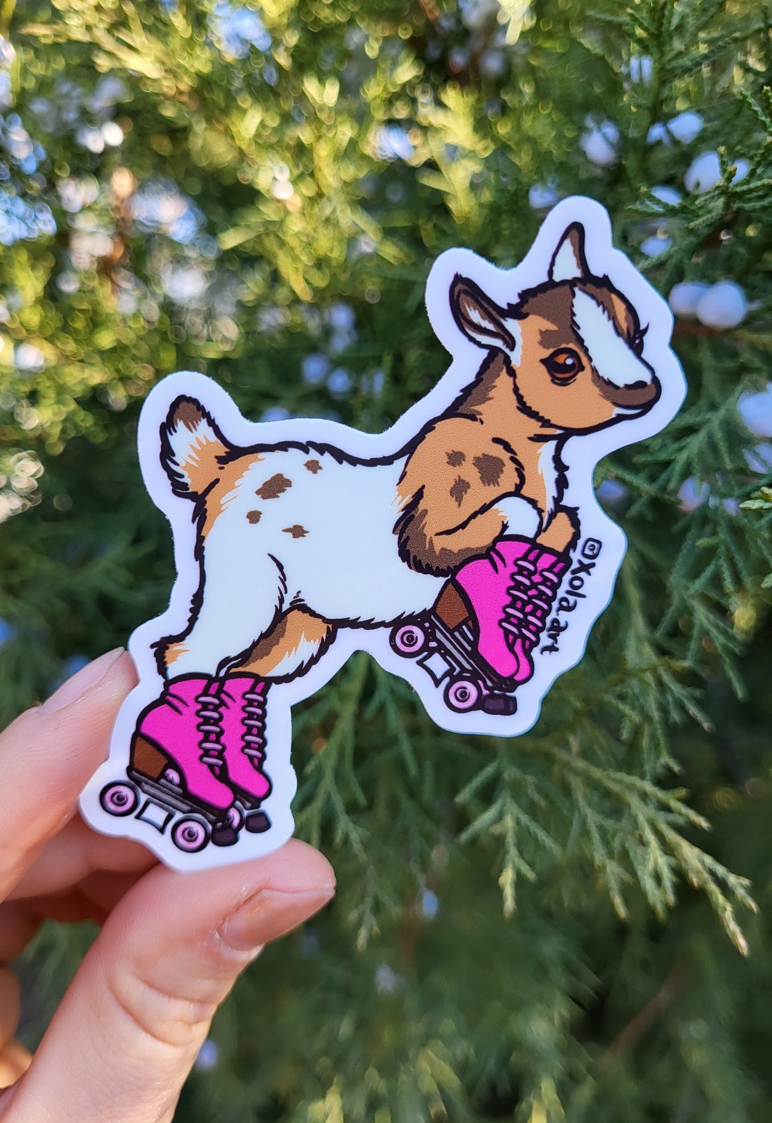 Baby Goat Rollerskate Sticker, Rollerskate Goat, Rollerskate Sticker ...