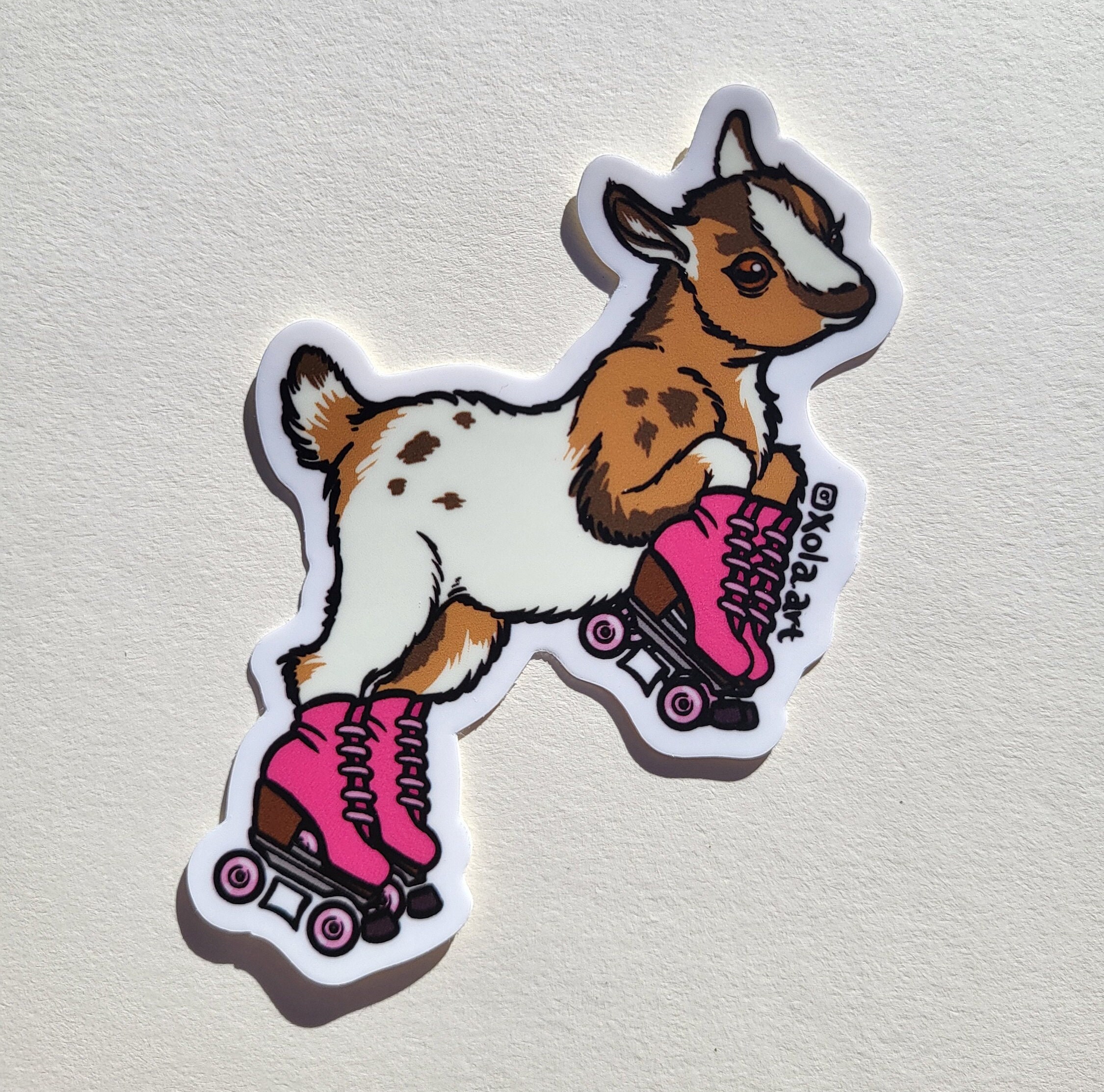 Baby Goat Rollerskate Sticker, Rollerskate Goat, Rollerskate Sticker ...