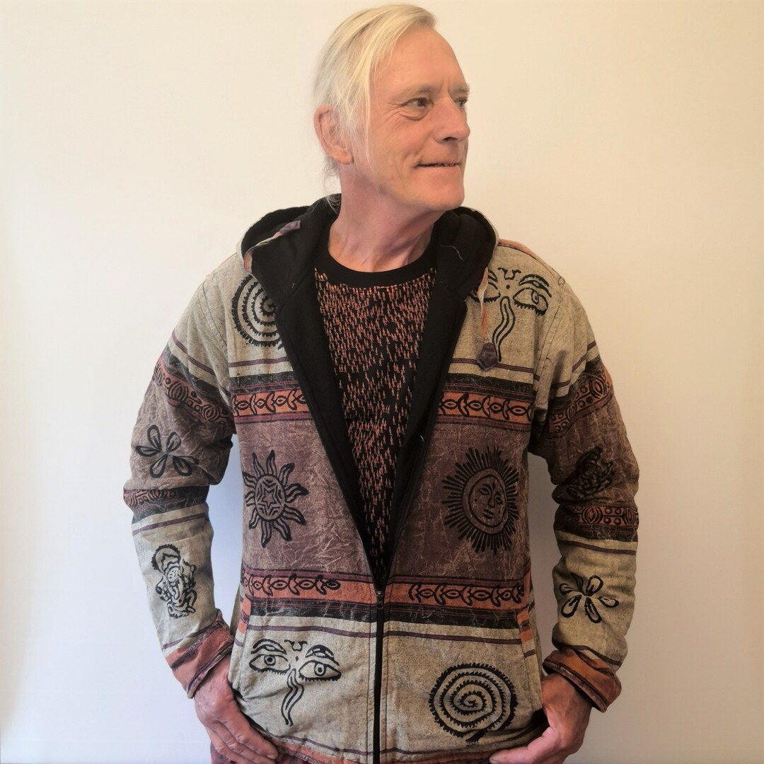 Mens and Womens Fleece Lined Stonewashed Jacket With Pockets, Zip and ...