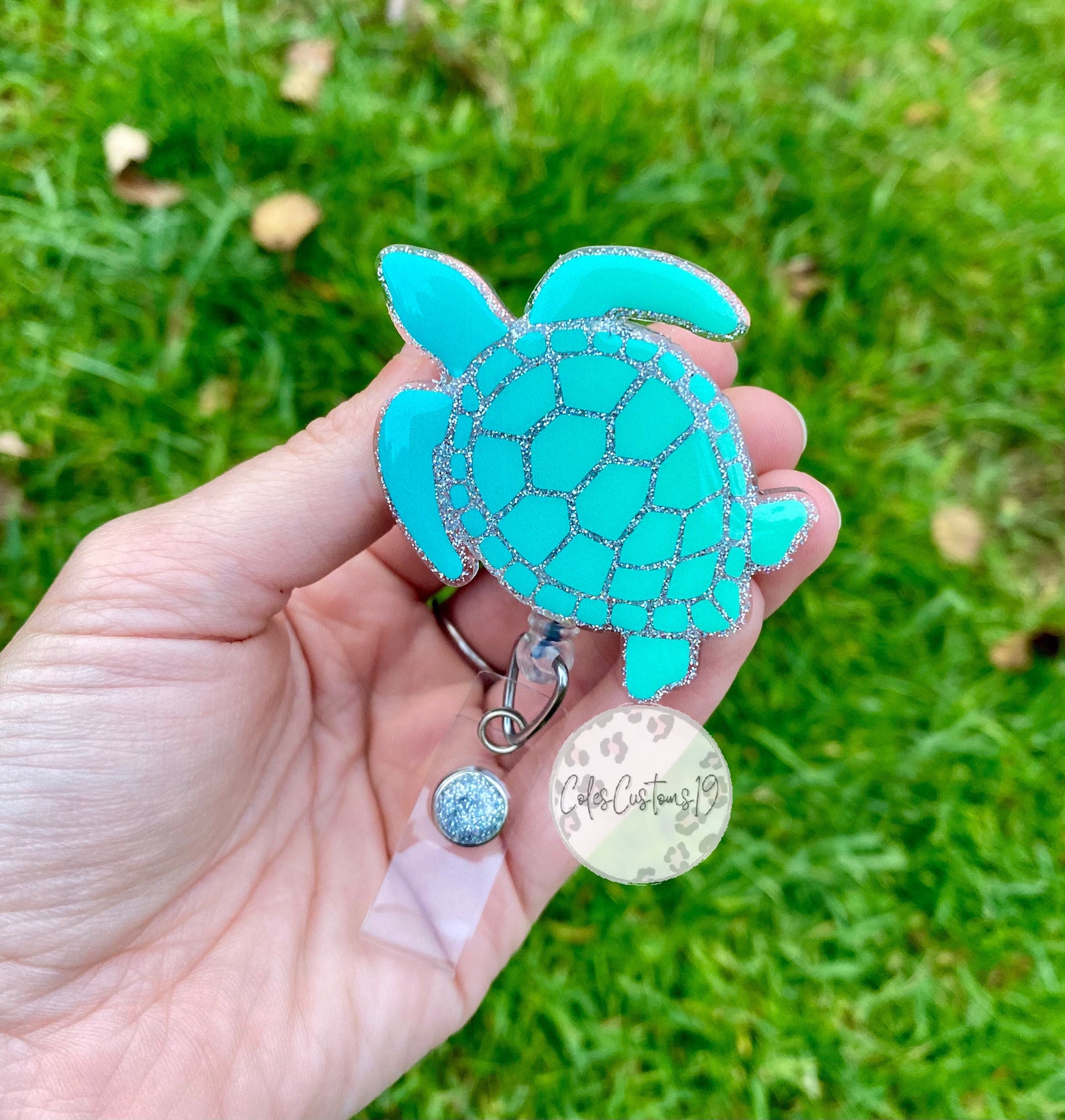 Sea Turtle Badge Reel, Summer Badge Reel, Beach Badge Reel, ID Holder ...
