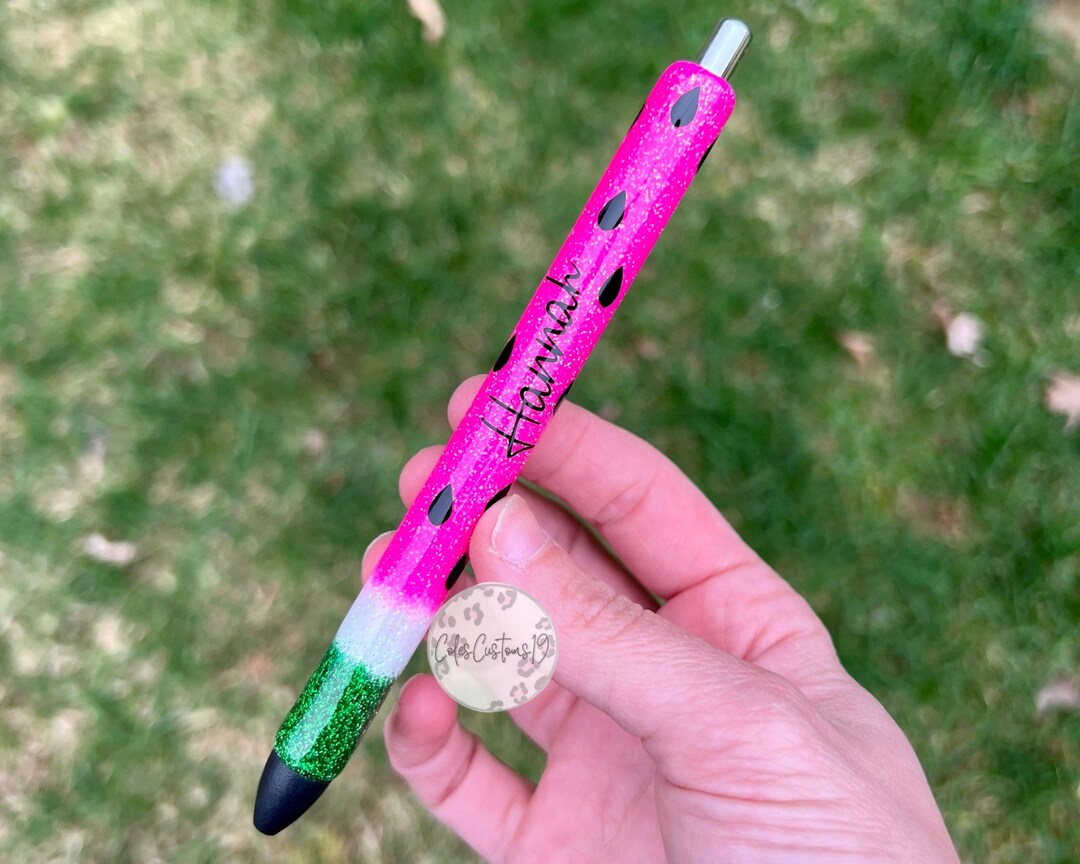 Watermelon Glitter Pen, Glitter Pen, Planner Accessories, Ink Joy ...