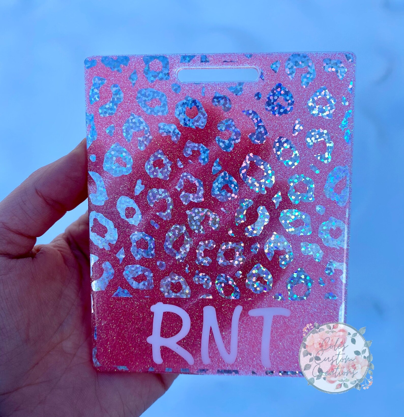 Holographic Cheetah Print Badge Buddy Leopard Badge Buddy - Etsy