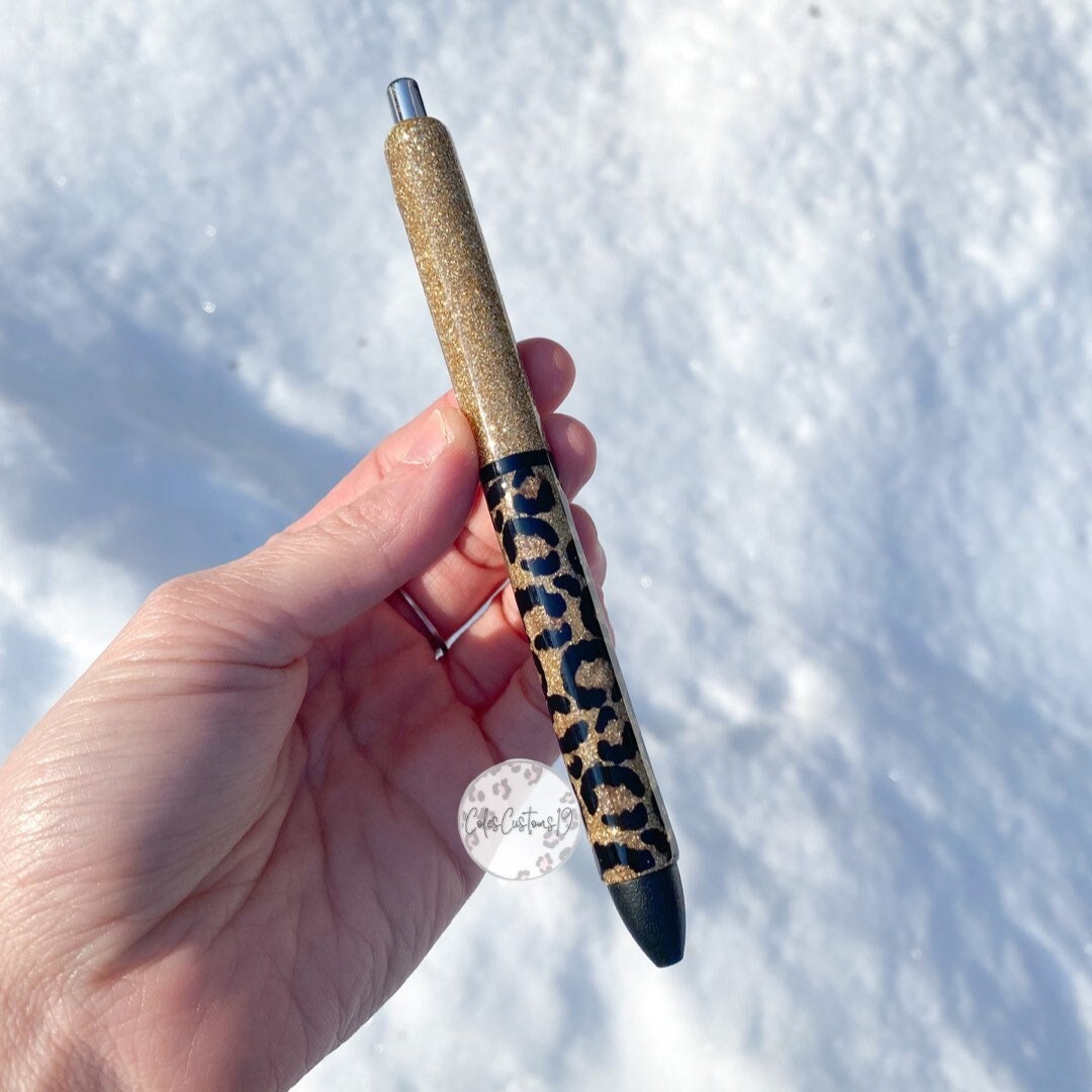 Leopard Print Glitter Pens, Planner Accessories, Ink Joy Glitter Pens ...