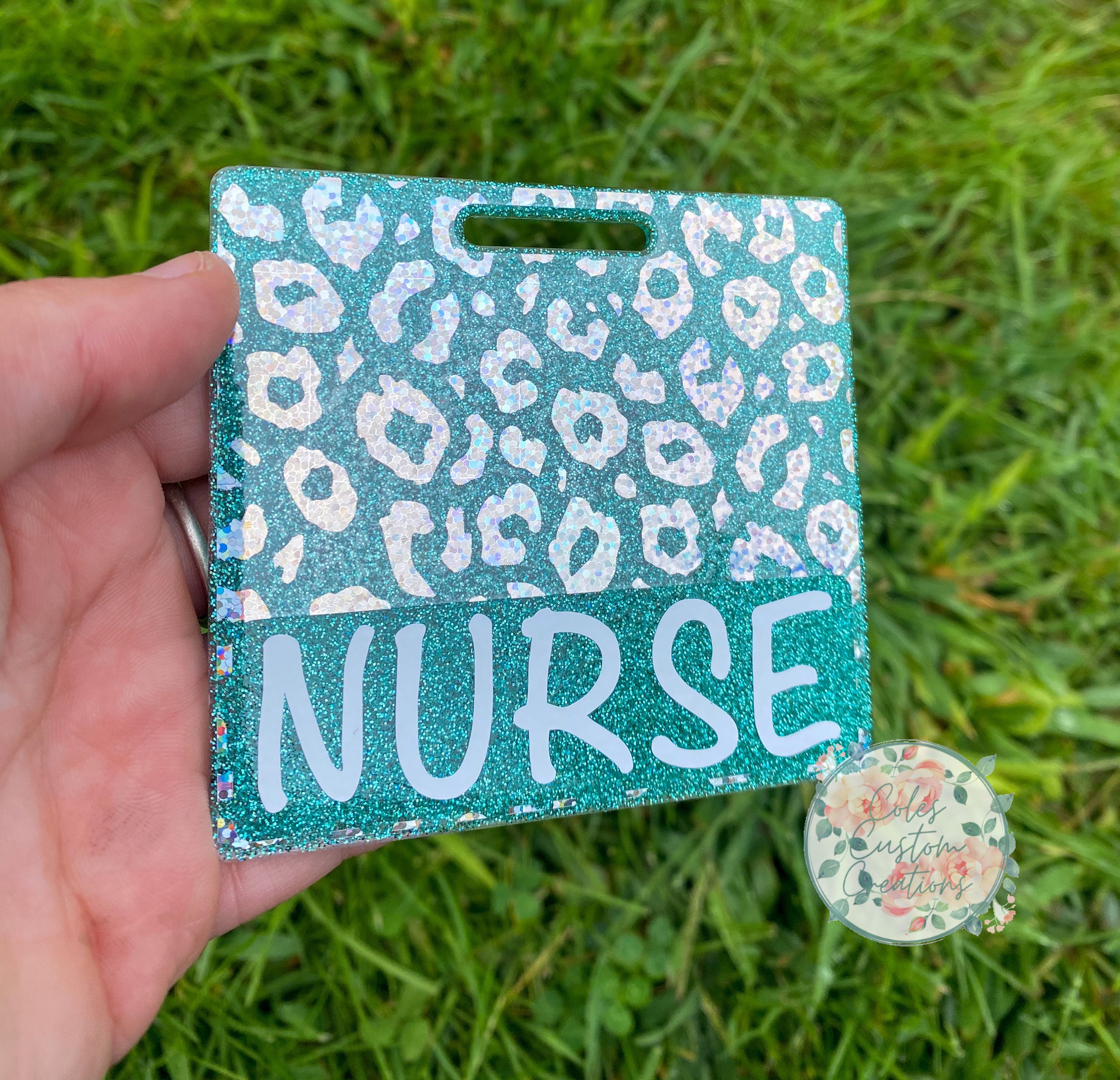 Holographic Cheetah Print Badge Buddy Leopard Badge Buddy - Etsy