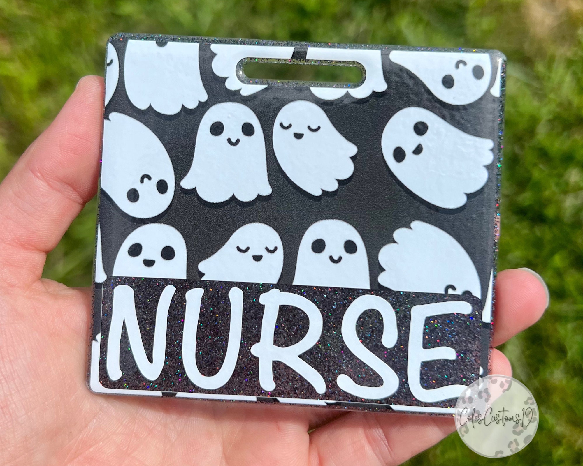 Ghost Badge Buddy Halloween Badge Buddy Vertical Badge - Etsy