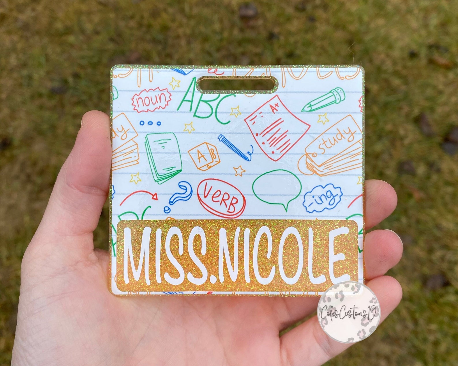 Teacher Badge Buddy Vertical Badge Buddy Horizontal Badge - Etsy