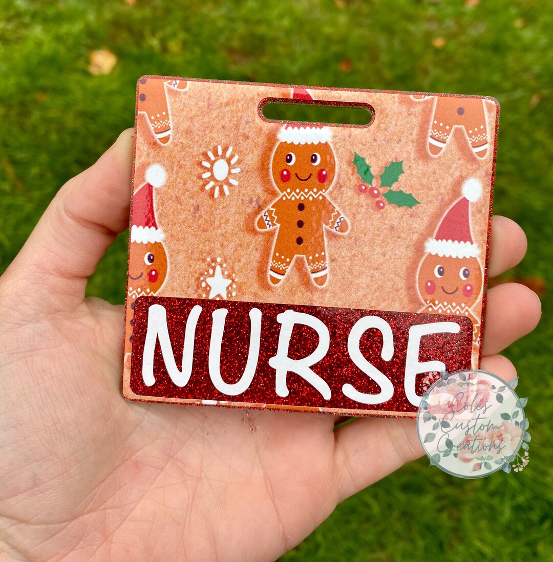 Gingerbread Badge Buddy Christmas Badge Buddy Holiday Badge - Etsy