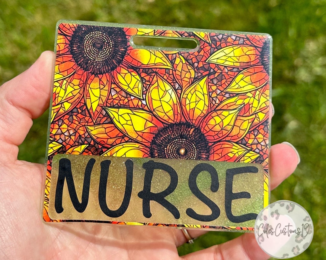 Mosaic Sunflower Badge Buddy, Summer Badge Buddy, Spring Badge Buddy ...