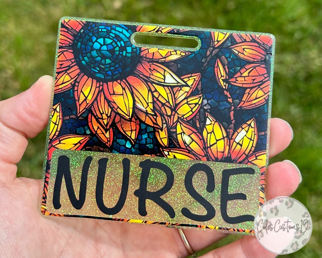 Mosaic Sunflower Badge Buddy, Summer Badge Buddy, Spring Badge Buddy ...