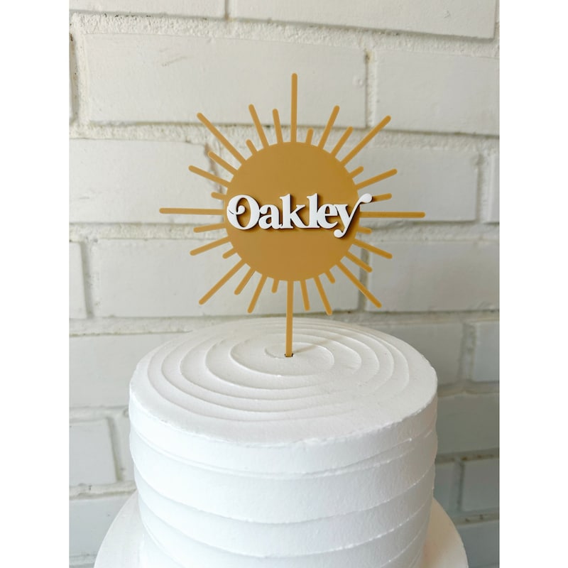Sun Cake Topper - Etsy