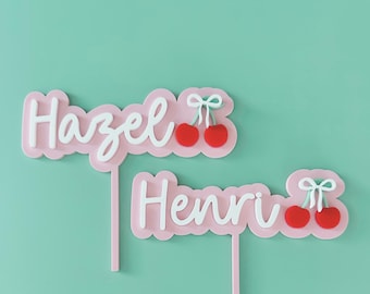 Cherry Cake Topper - Etsy