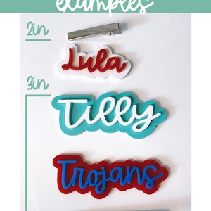 Personalized Name Hair Clip Name Clip Personalized Hair Bow - Etsy