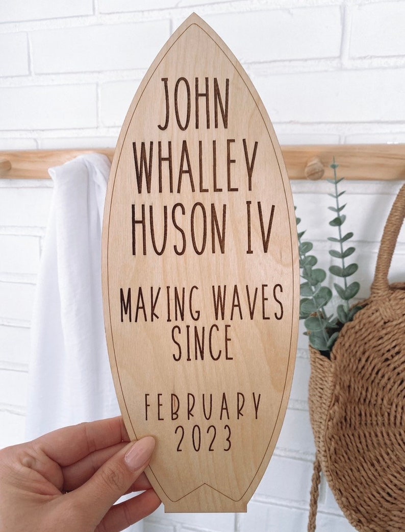 Baby on Board Baby Shower Sign Surf Baby Shower Baby on - Etsy