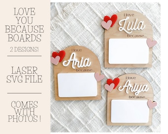 I Love You Because, Valentines Day Gift, Valentines Basket Stuffer ...