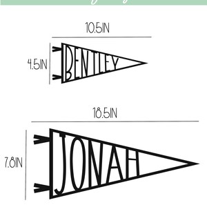 Wooden Name Pennant, Nursery Decor, Name Sign, Monthly Photo, Pennant ...