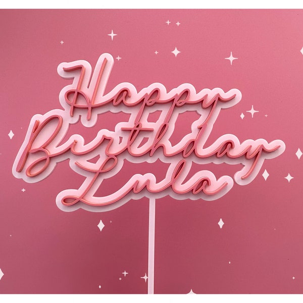 Happy Birthday Cake Topper - Etsy