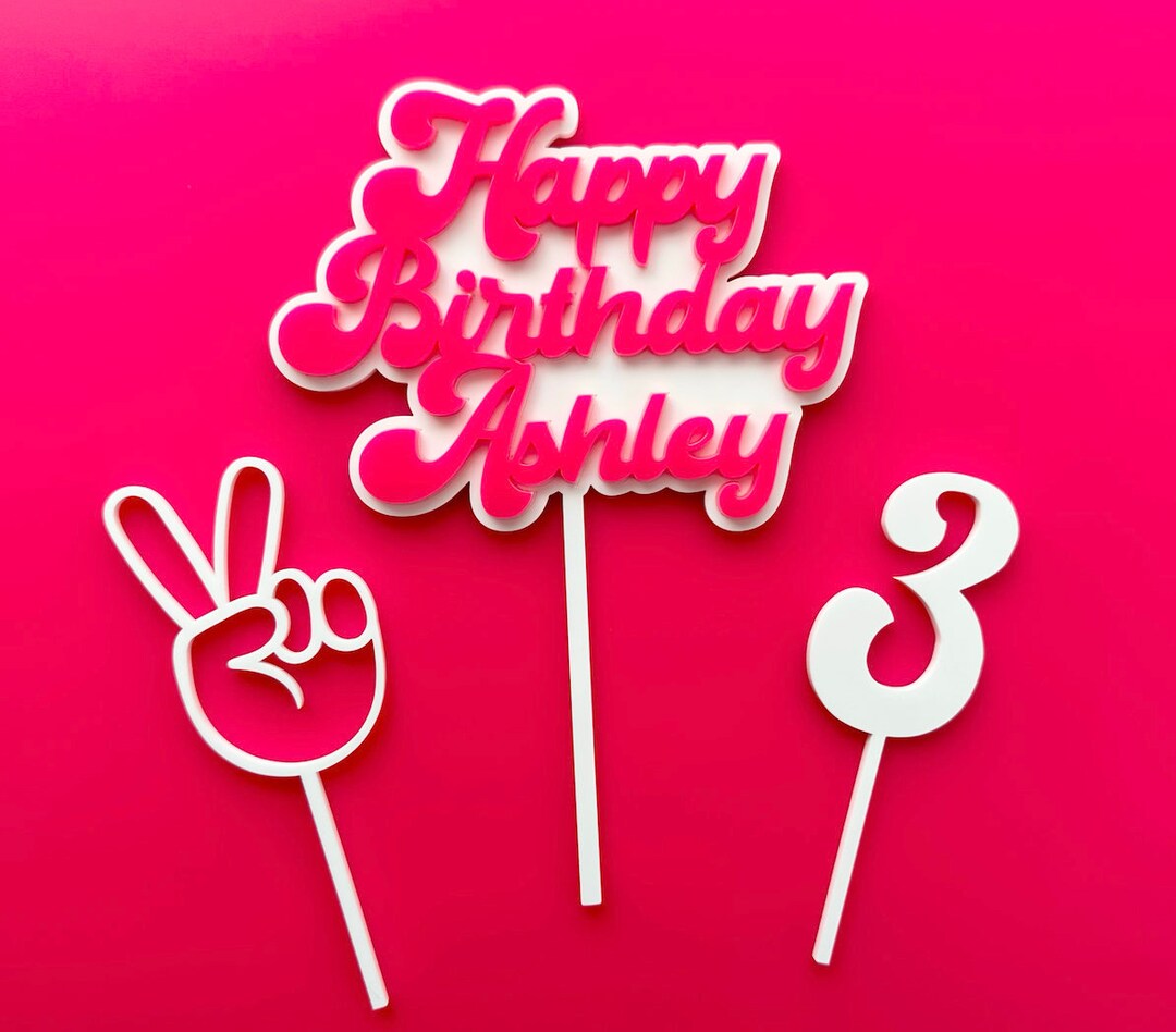 Two Groovy Cake Topper, Groovy Party, Groovy Birthday, Groovy Toppers ...
