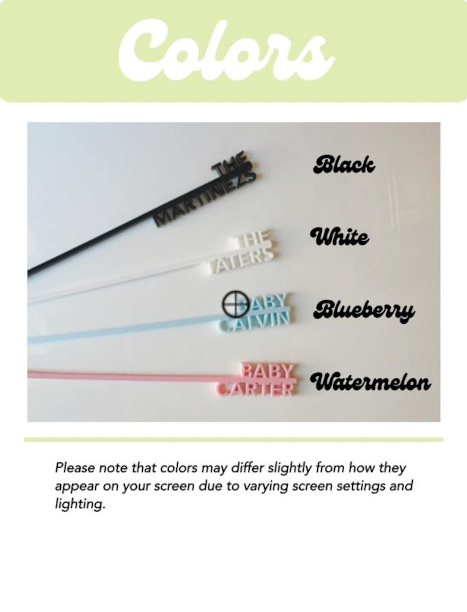 Personalized Wedding Cocktail Stir Sticks, Custom Drink Stirrers, Olive ...