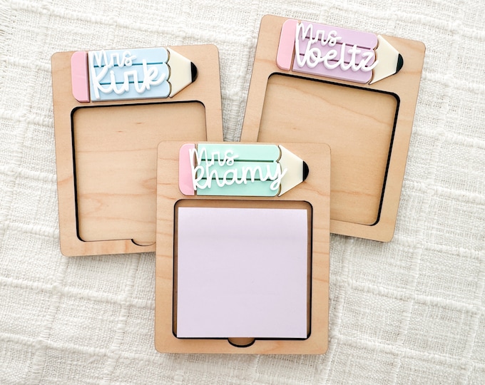 Sticky Note Holder Teacher Sticky Note Holder Teacher Post-it Note ...