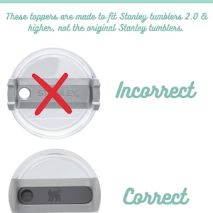 40oz Stanley Lid Topper, 30oz Stanley Lid Topper, Custom Stanley Lid - Etsy