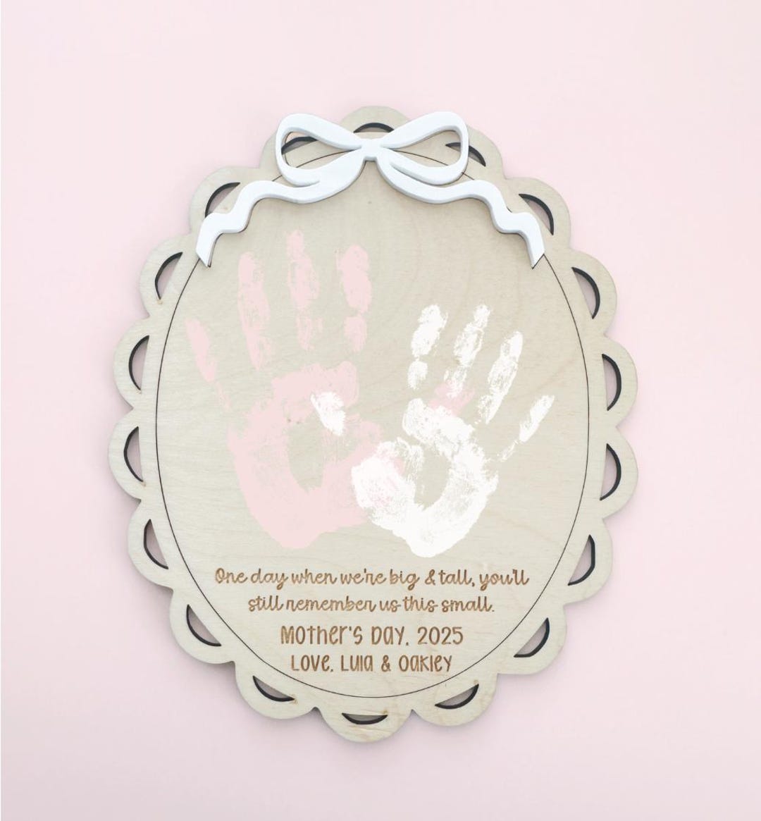 Handprint Sign, DIY Childrens Gift, Child's Hand Print Sign, Mother's ...